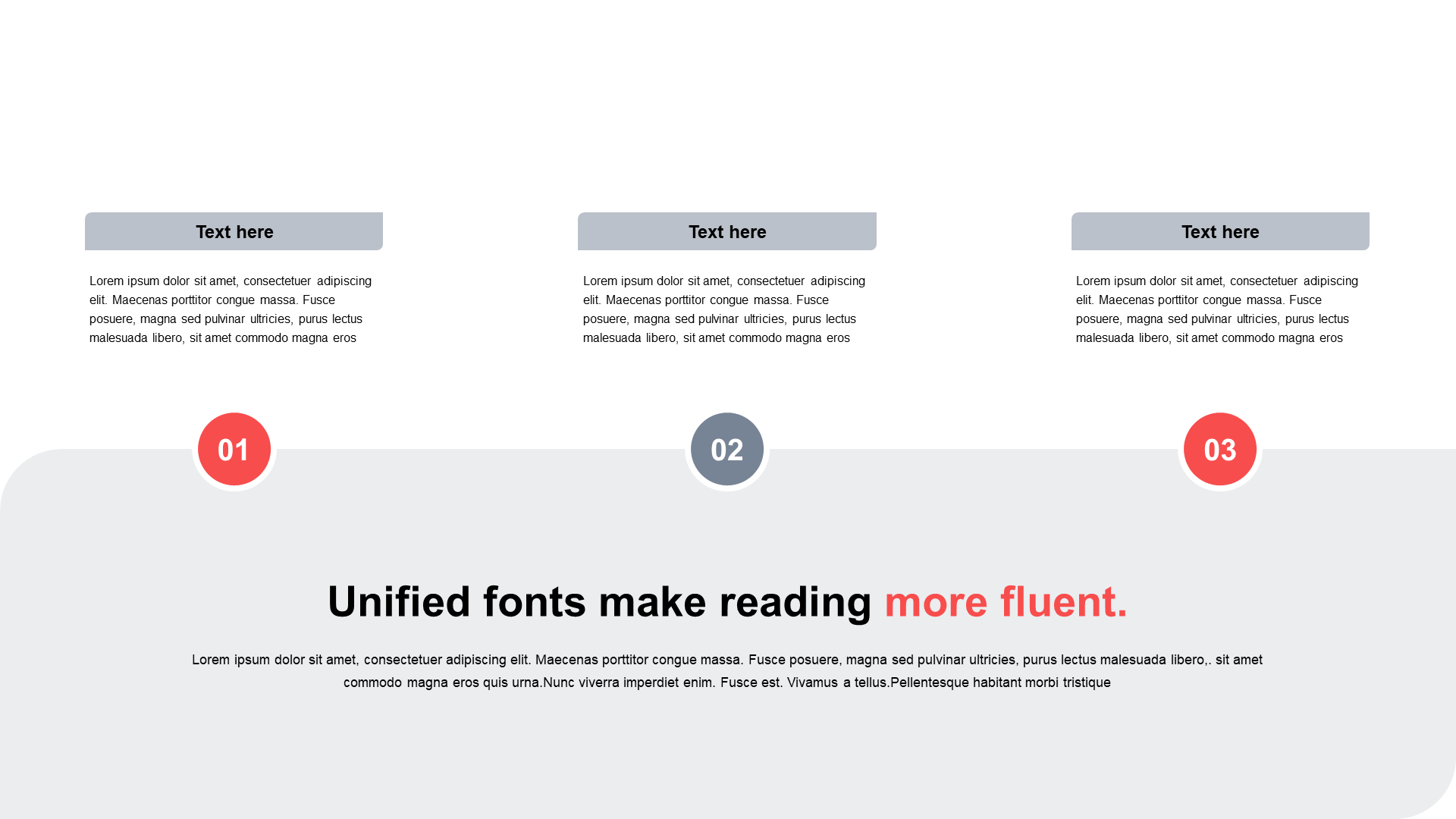 单色扁平3项PPT列表-iSlide