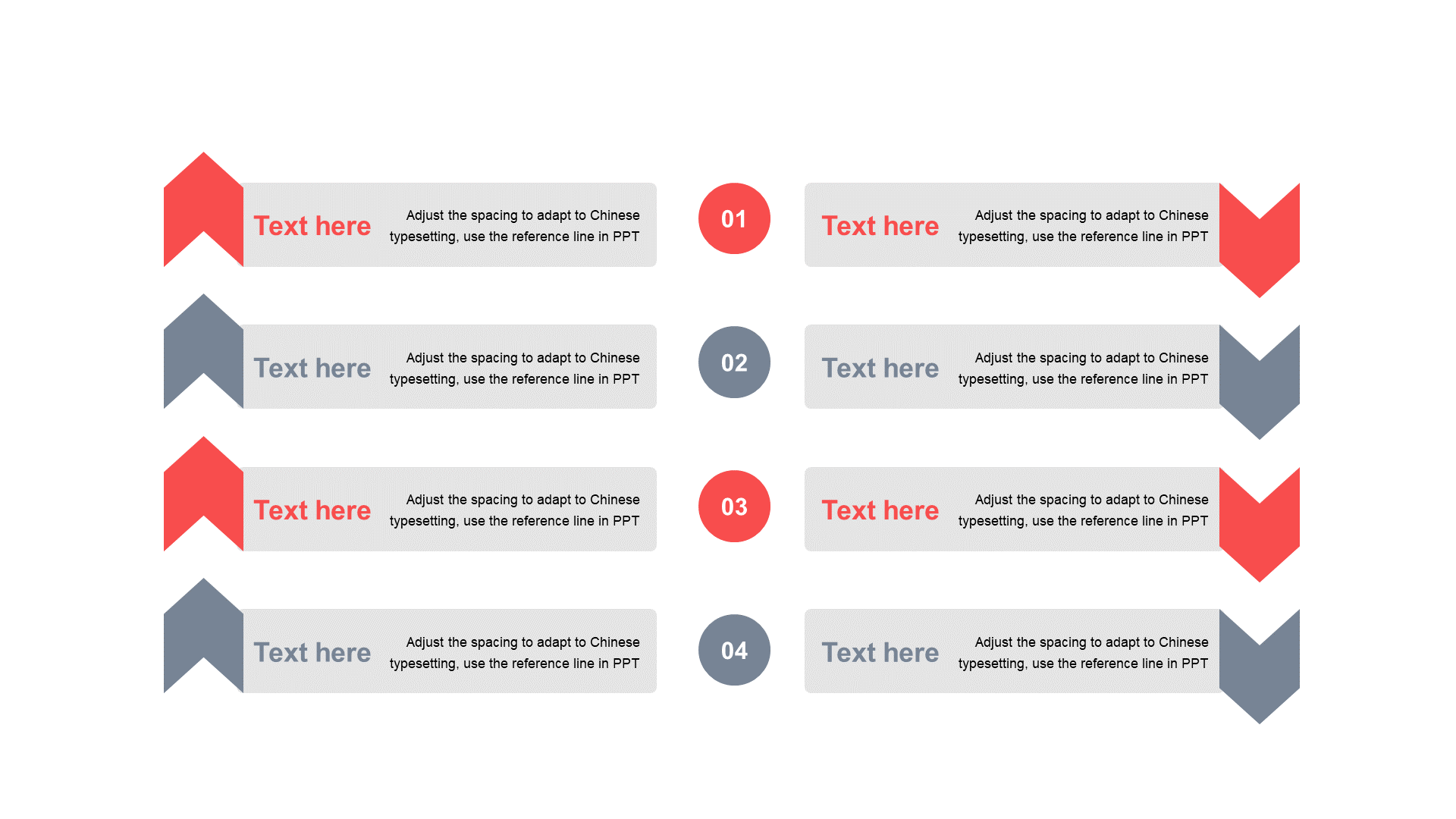 单色扁平3项PPT列表-iSlide