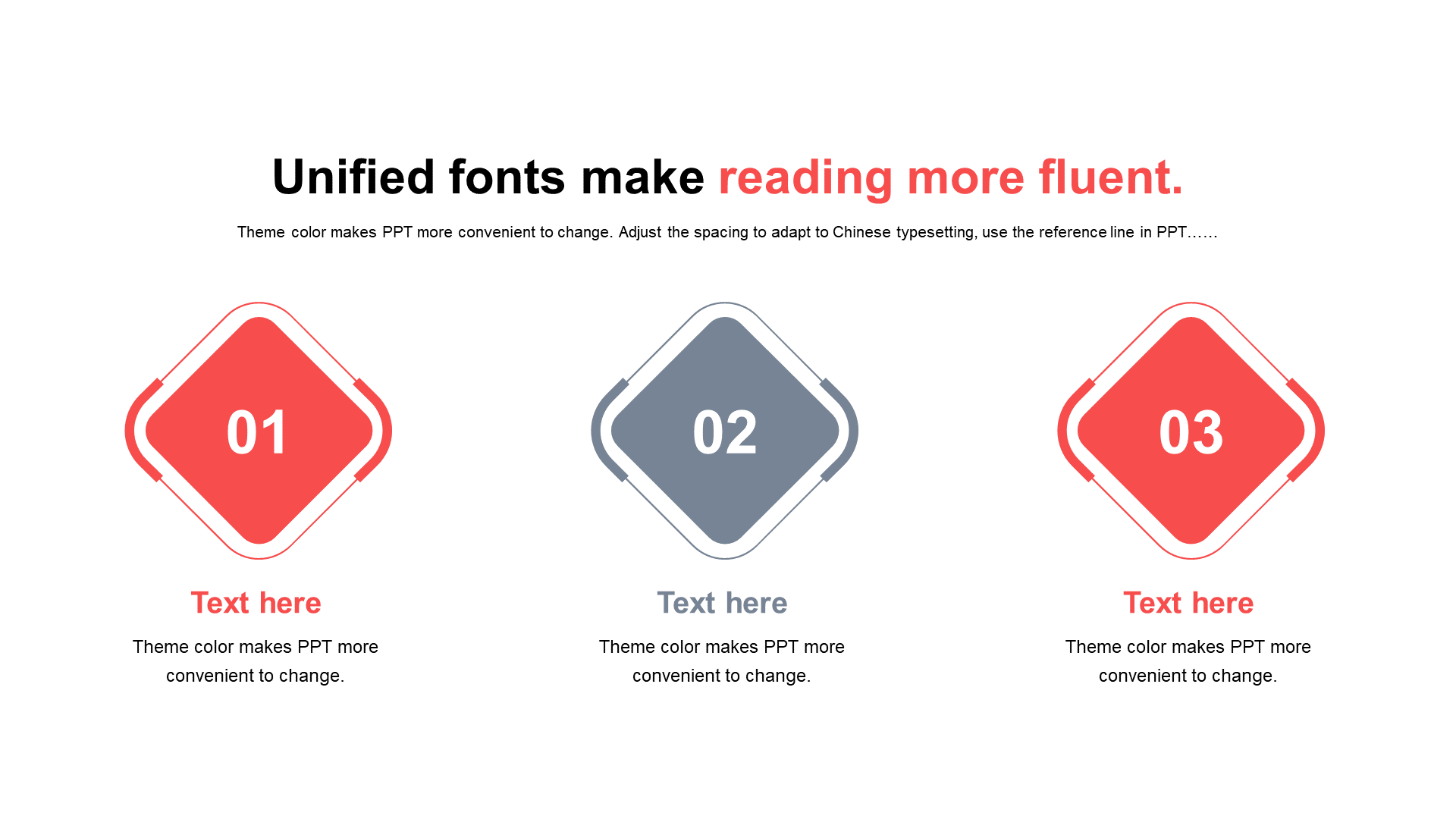 单色扁平3项PPT列表-iSlide