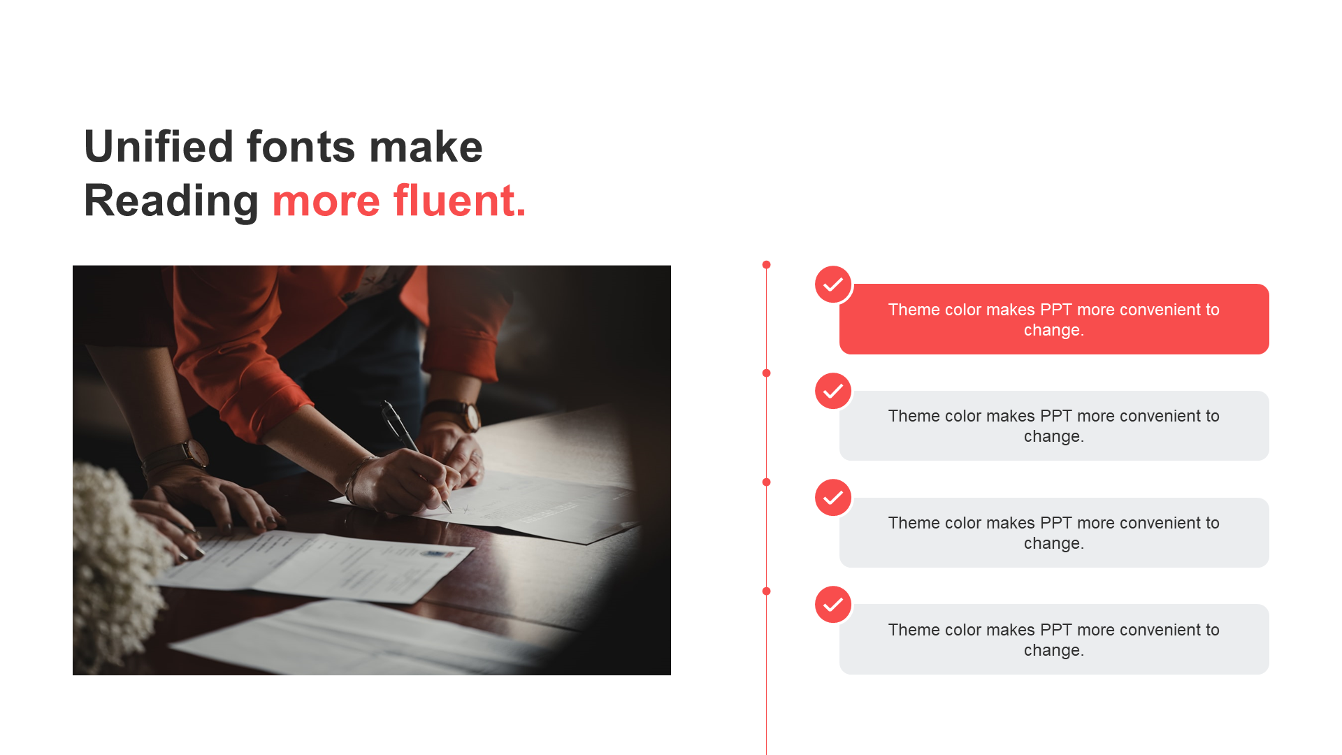 单色扁平2项PPT流程-iSlide