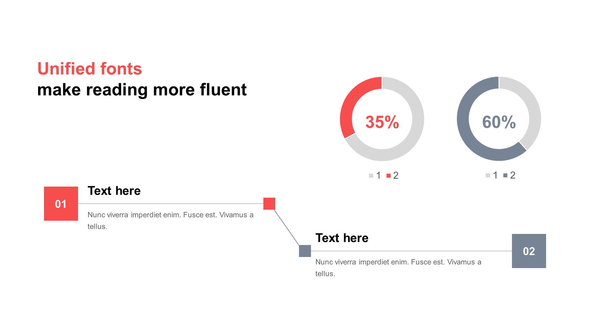 单色扁平2项PPT流程-iSlide
