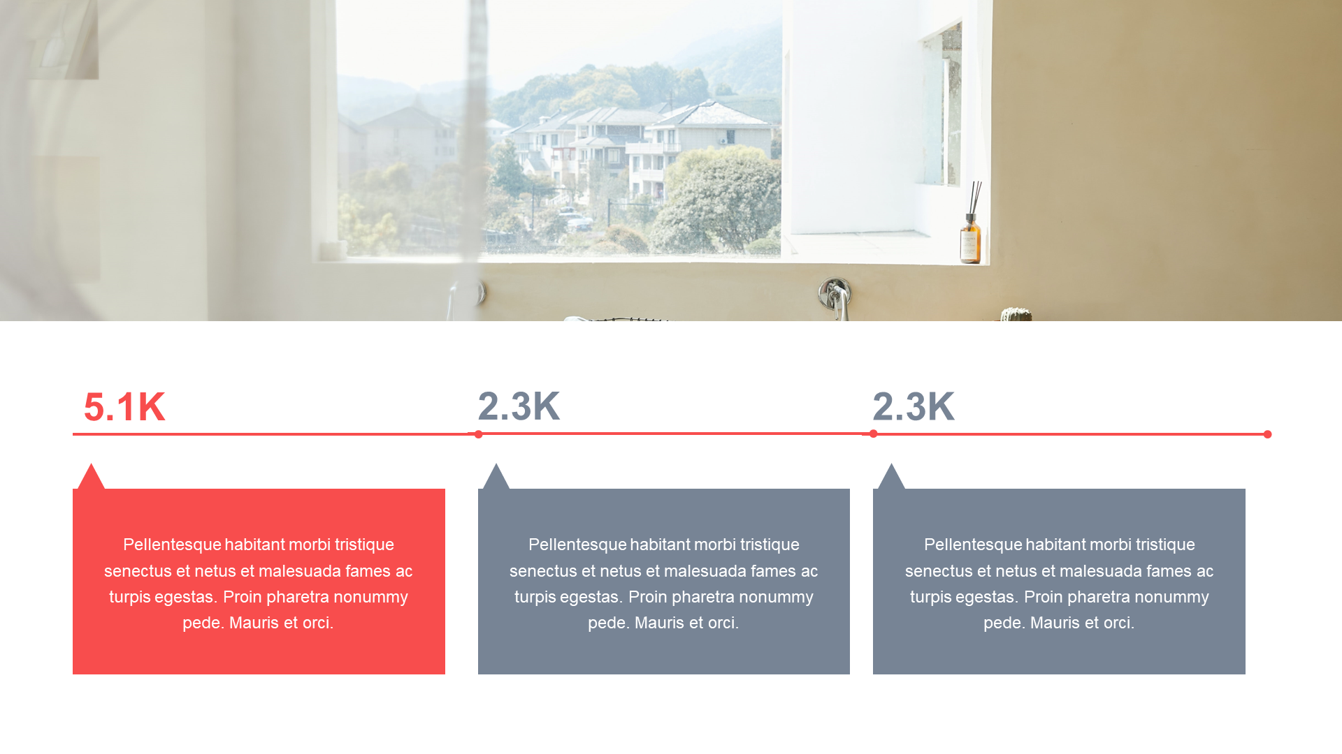 单色扁平2项PPT流程-iSlide