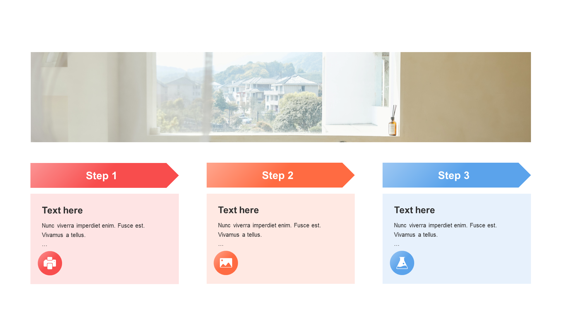 多色渐变3项PPT流程-iSlide