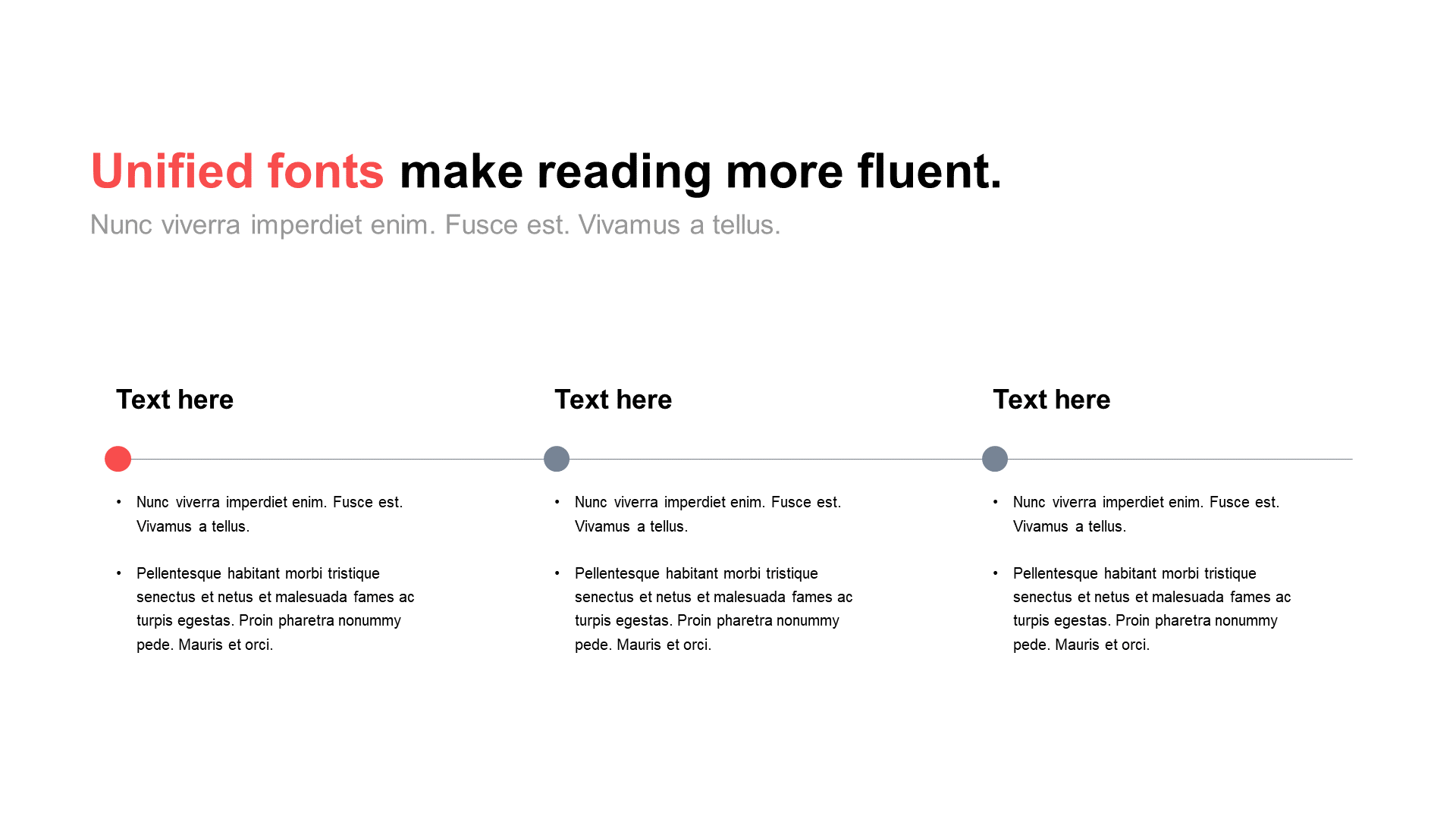 单色扁平3项PPT列表-iSlide