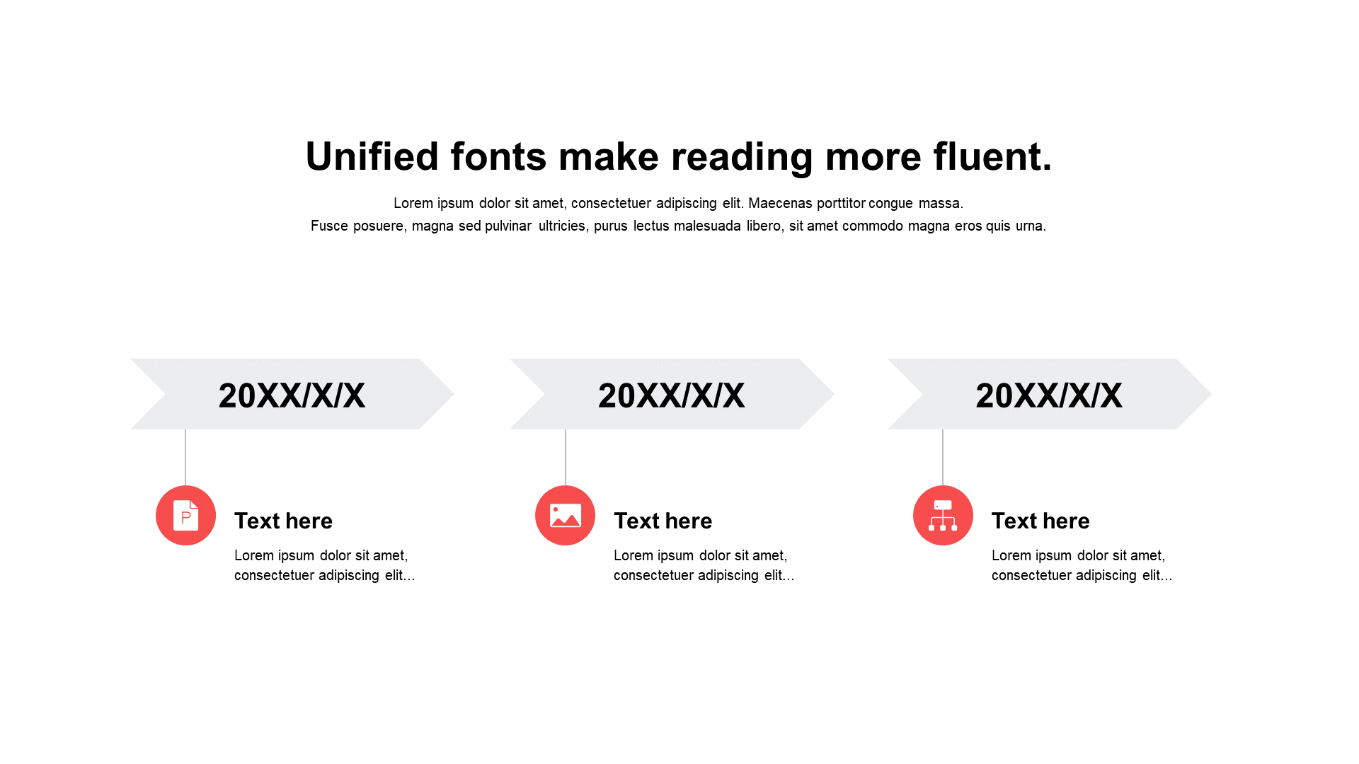 单色扁平3项PPT列表-iSlide