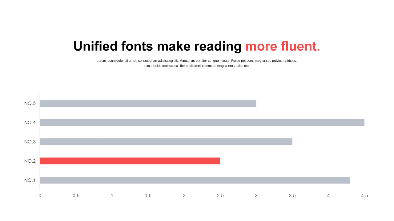 单色扁平PPT条形图-iSlide