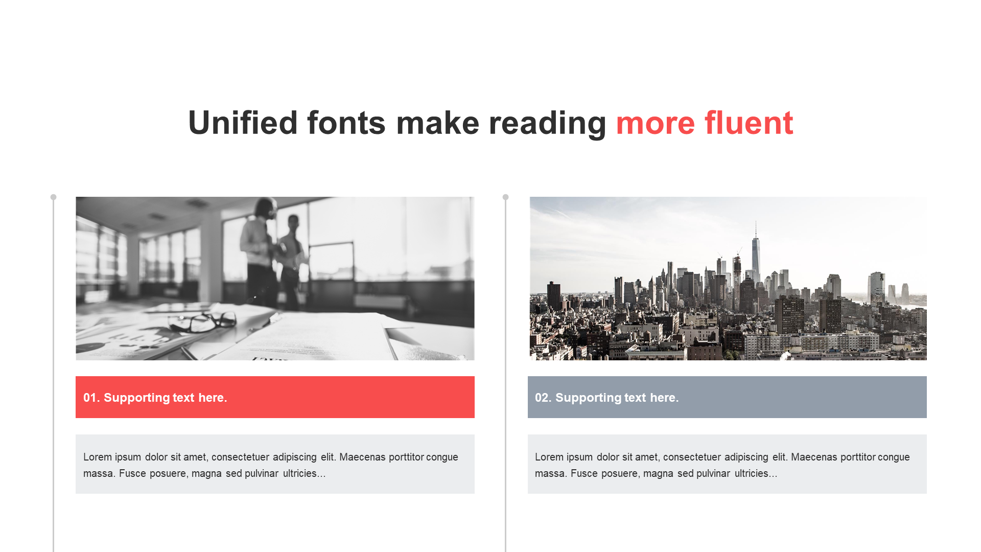 单色扁平PPT列表-iSlide