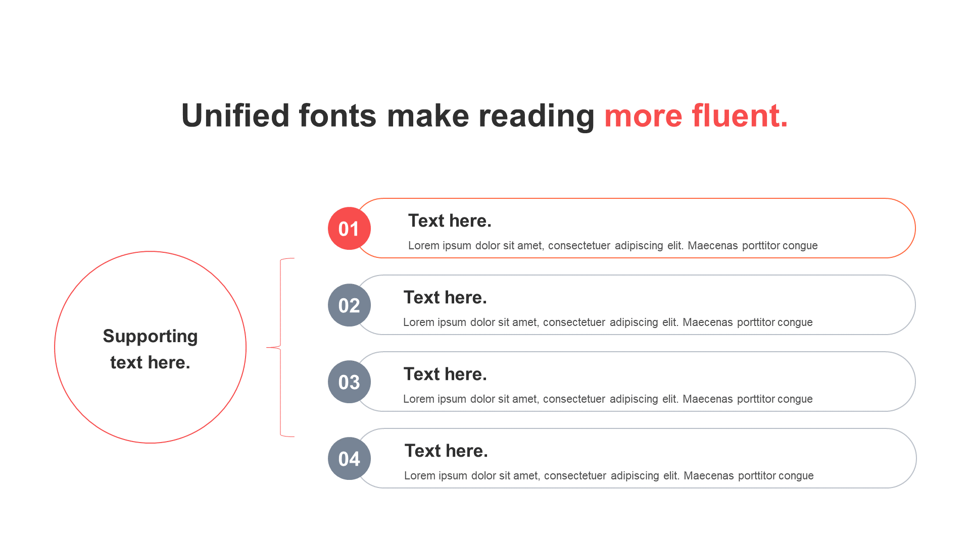 单色扁平PPT层次结构-iSlide