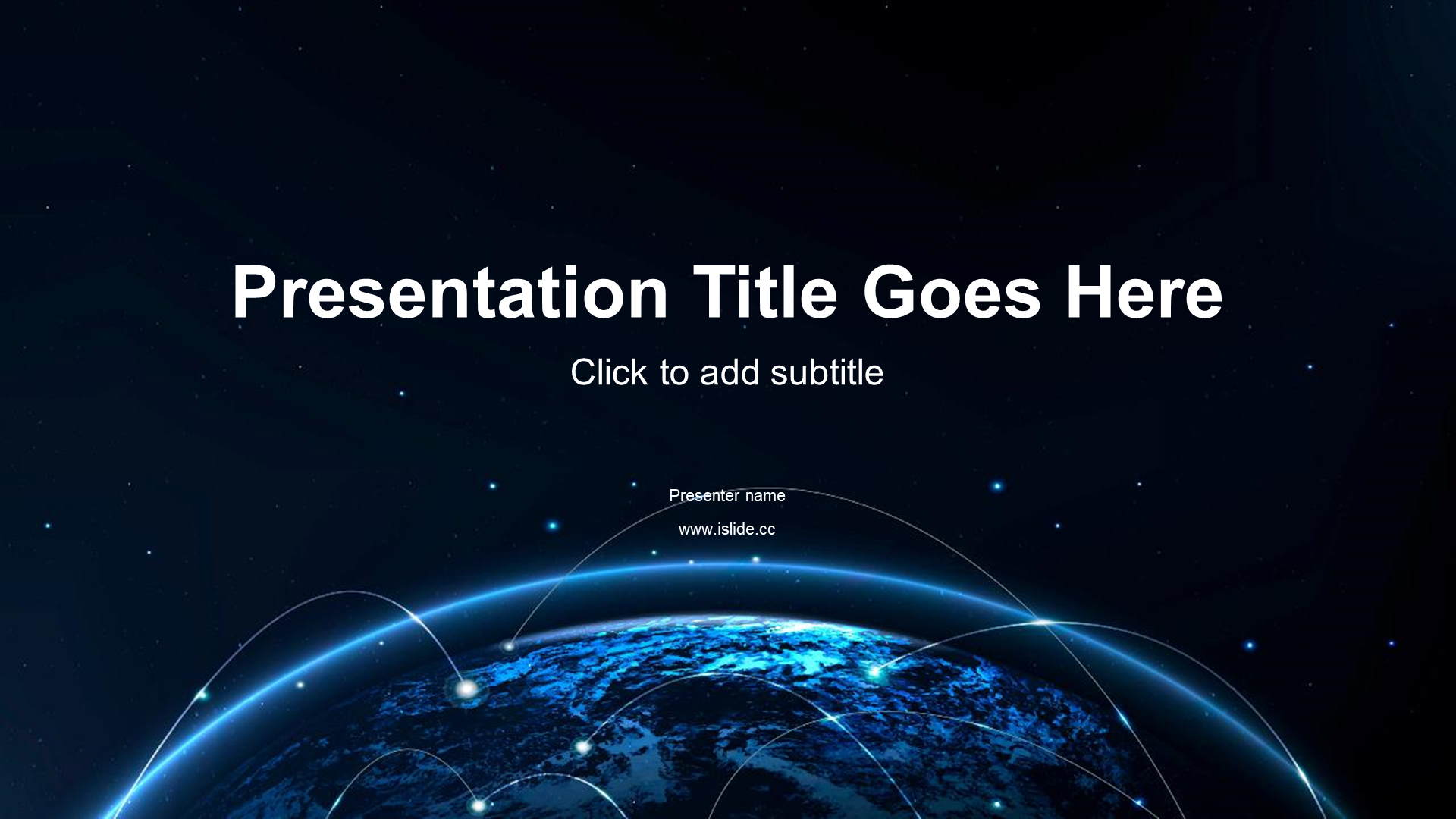 蓝色现代科技IT互联发布会PPT-iSlide