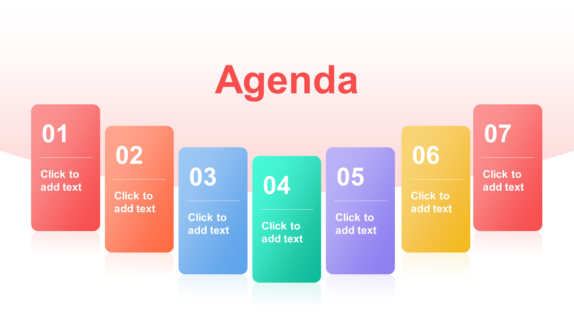 多色渐变PPT目录-iSlide