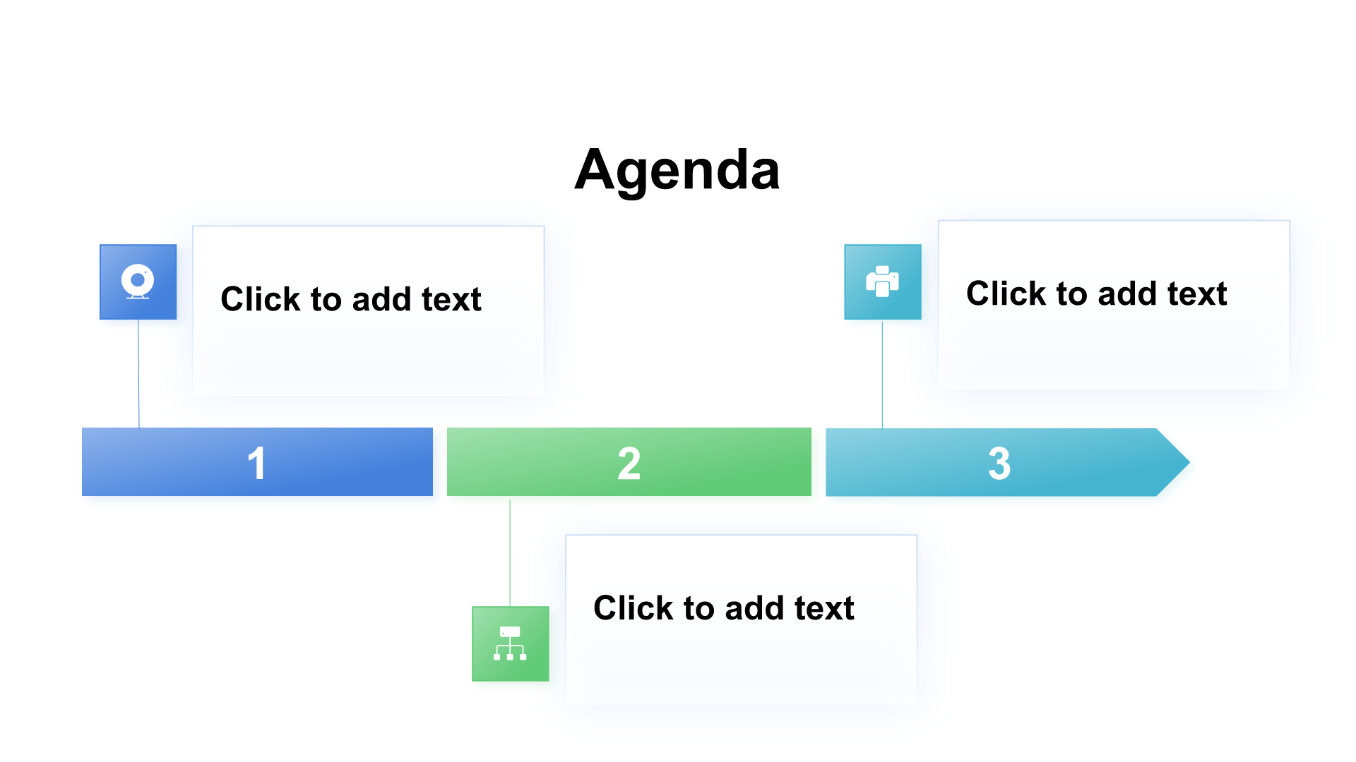 渐变纯文字PPT目录-iSlide