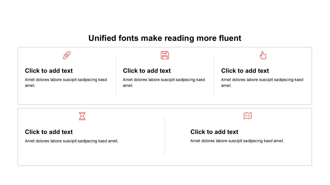 扁平纯文字PPT矩阵-iSlide