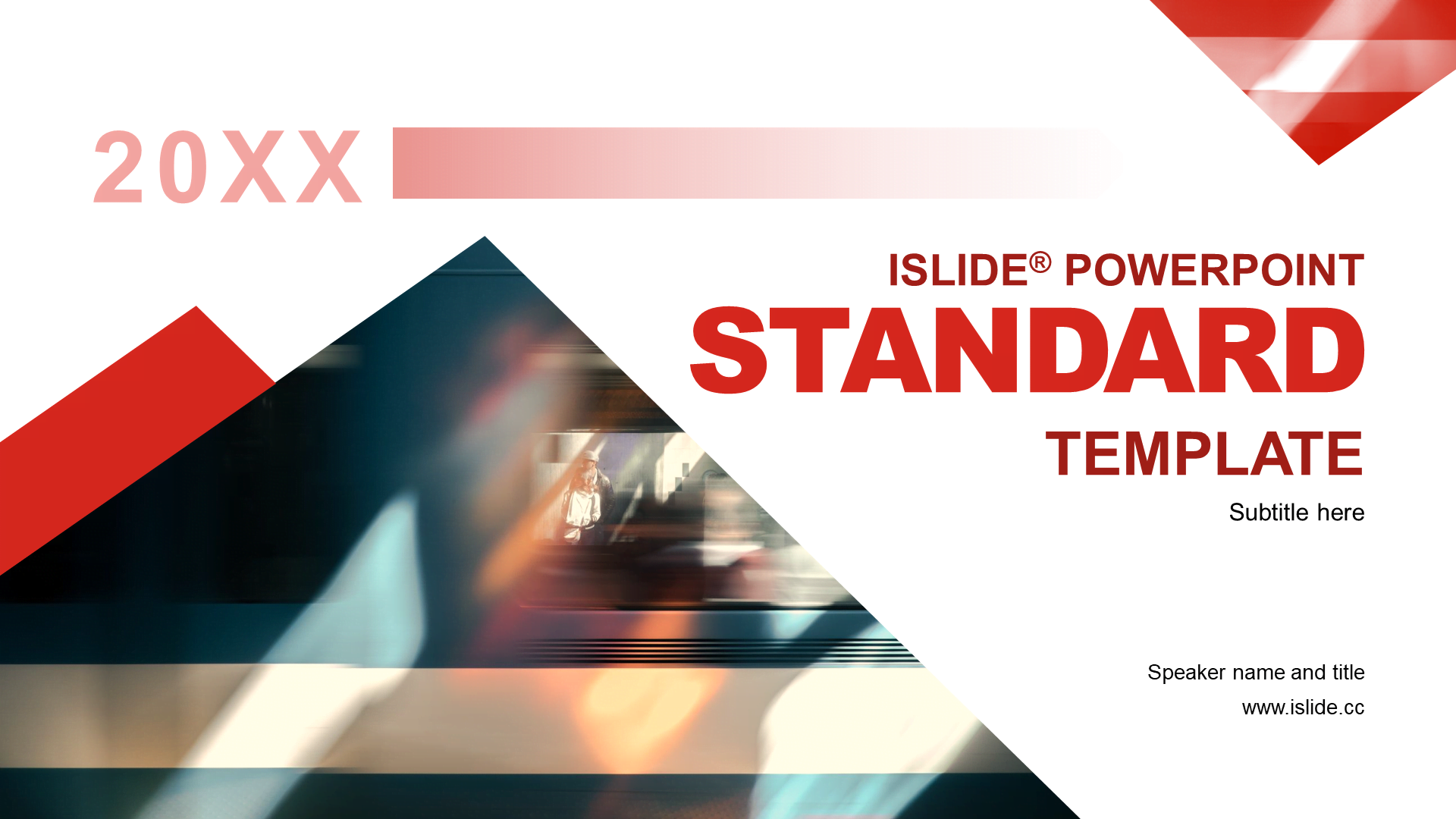 红色商务工作总结PPT主题-iSlide