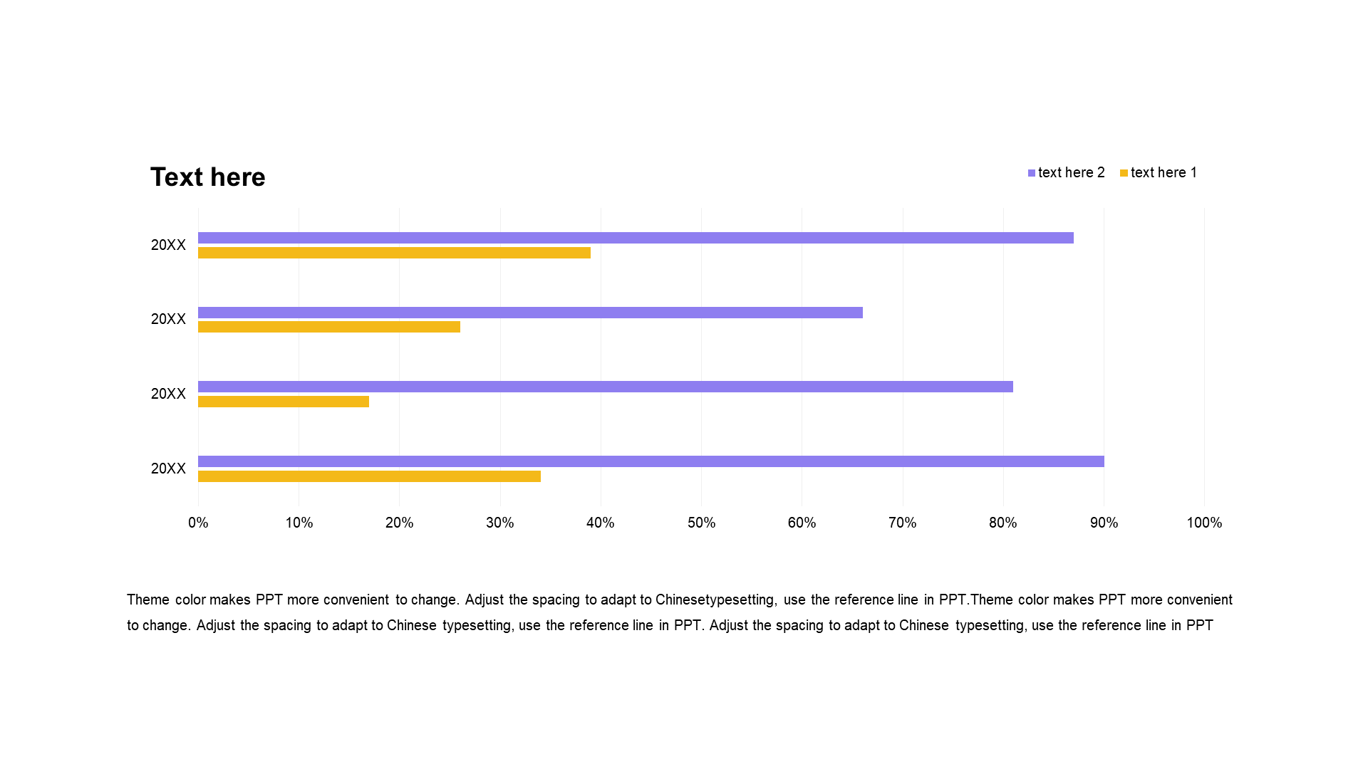 多色扁平PPT条形图-iSlide