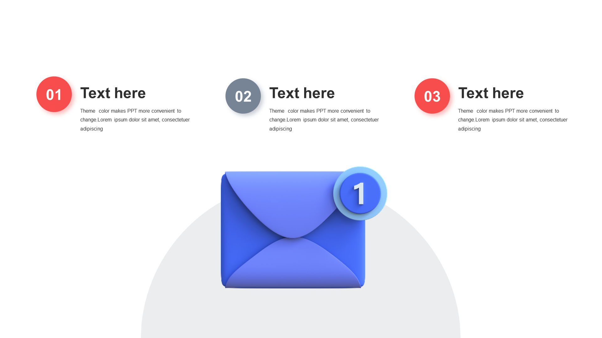 多色阴影3项PPT列表-iSlide