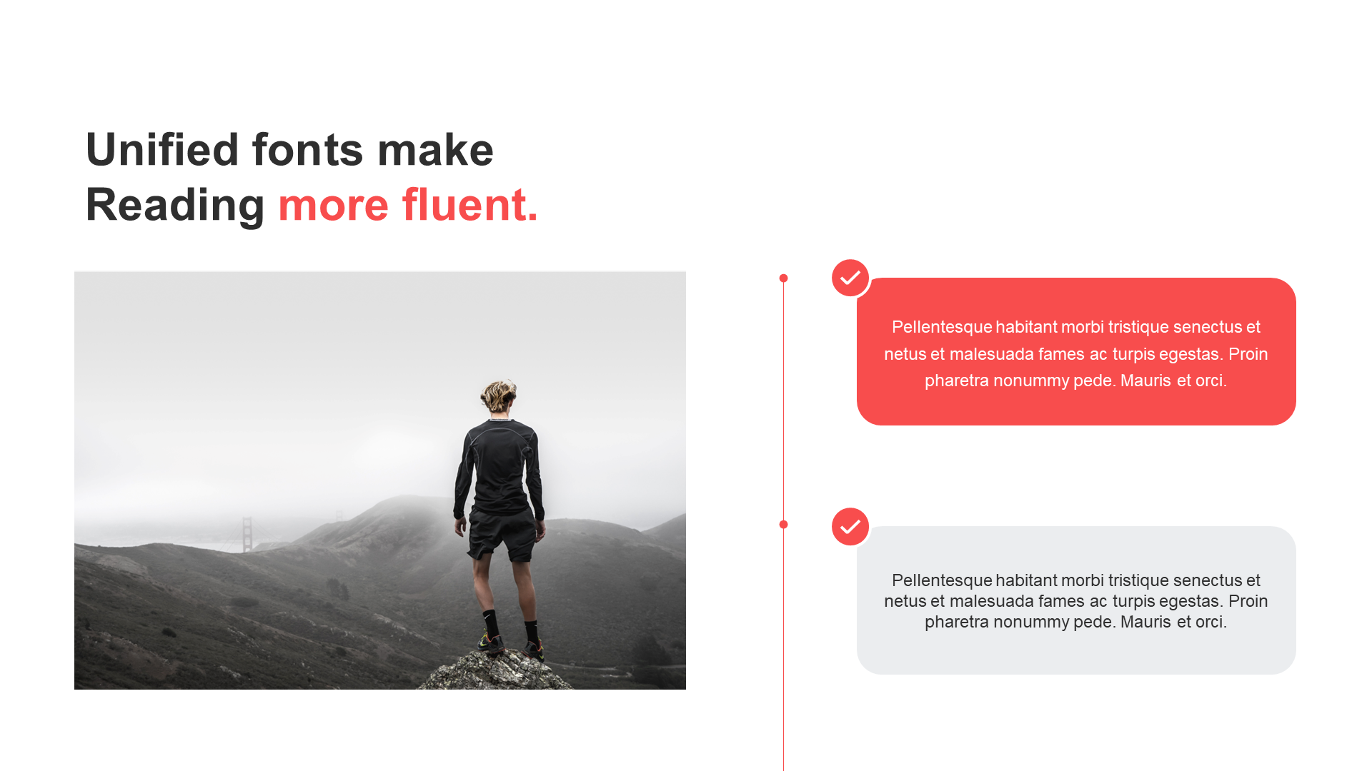 单色扁平2项PPT流程-iSlide