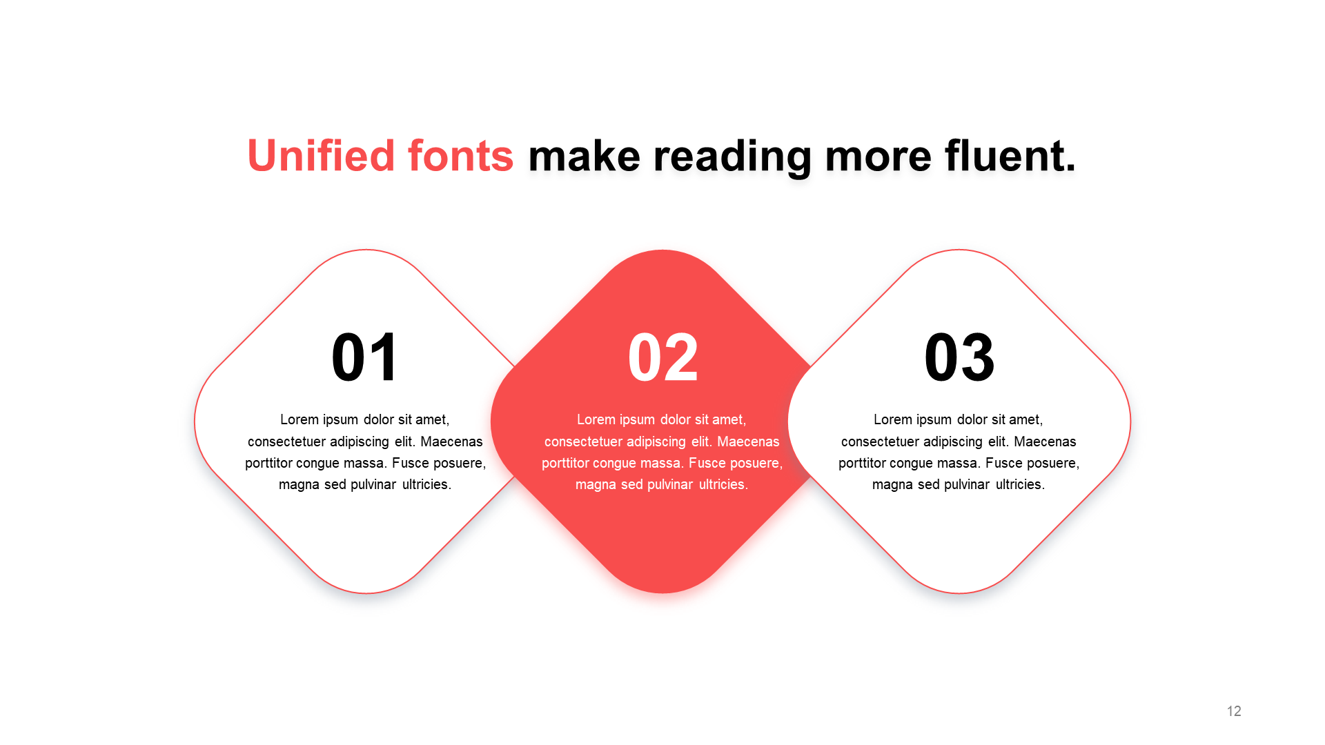 单色渐变3项PPT列表-iSlide