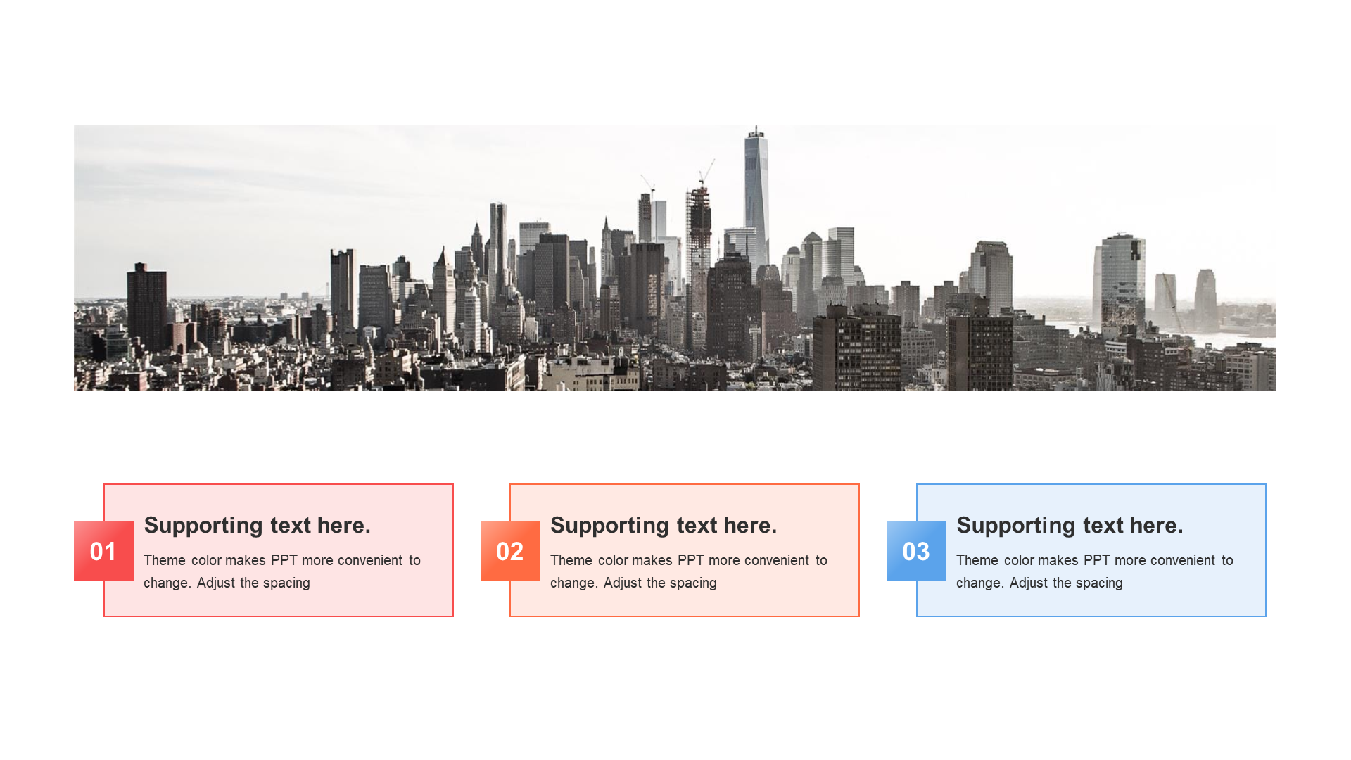 多色渐变3项PPT列表-iSlide