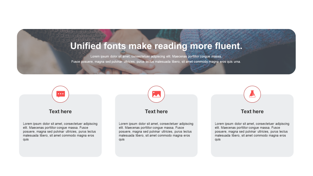 单色扁平3项列表-iSlide