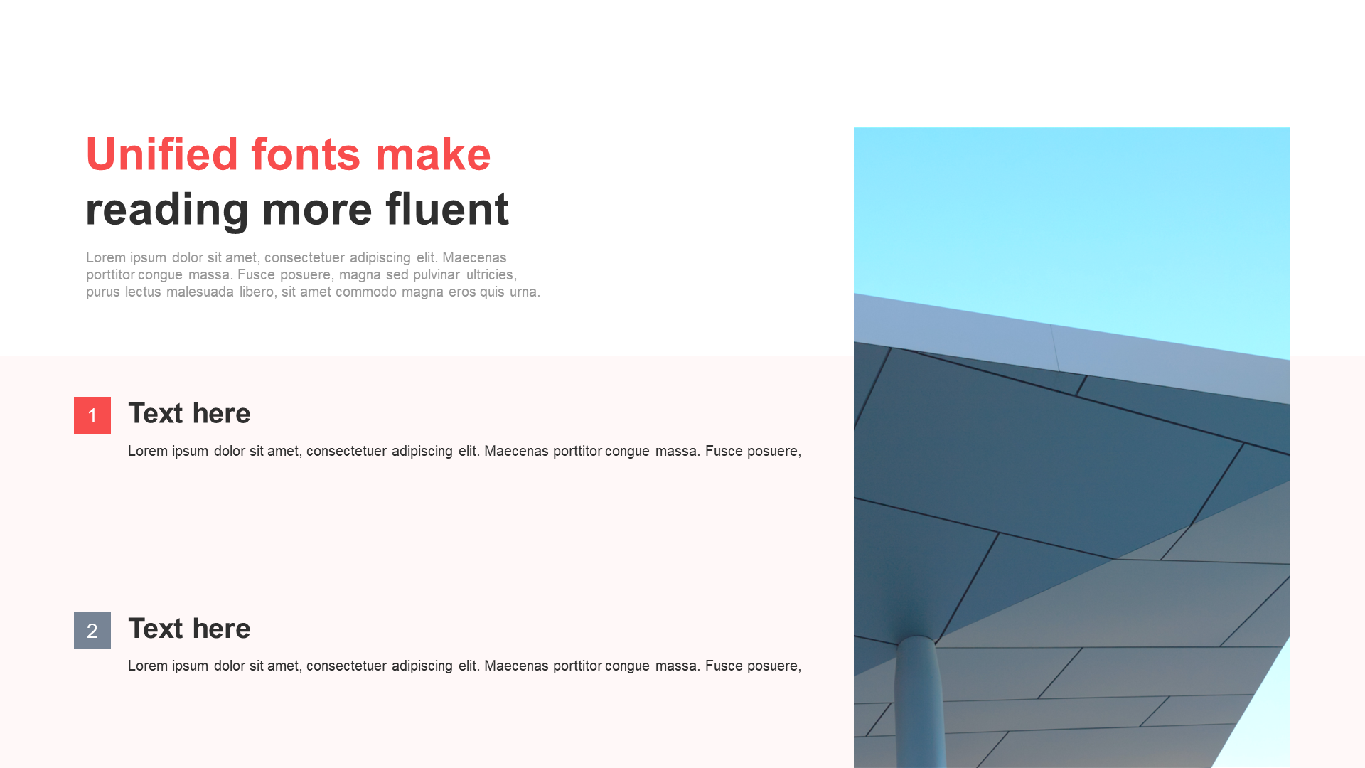 单色扁平2项PPT列表-iSlide