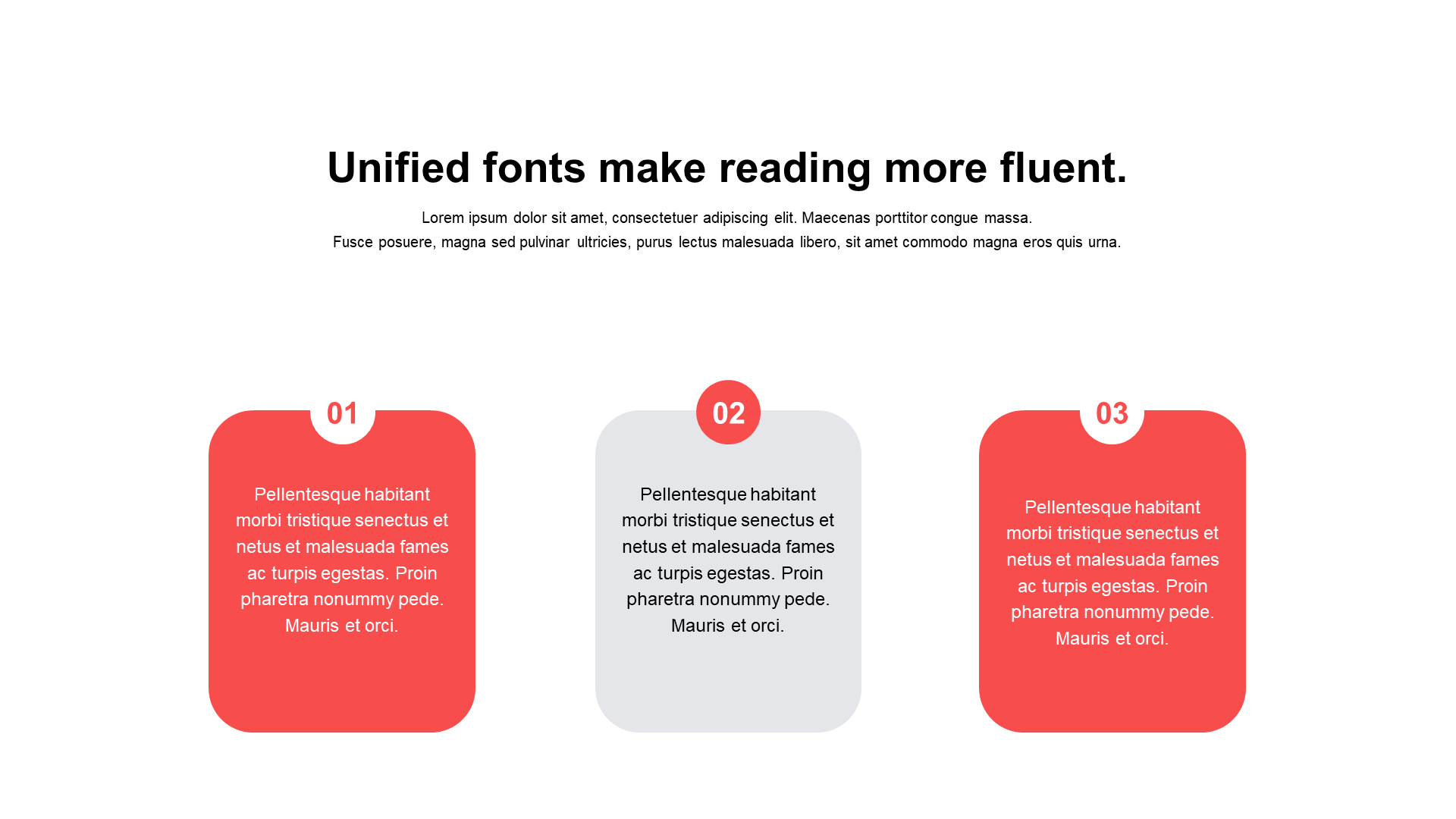 单色扁平3项PPT列表-iSlide
