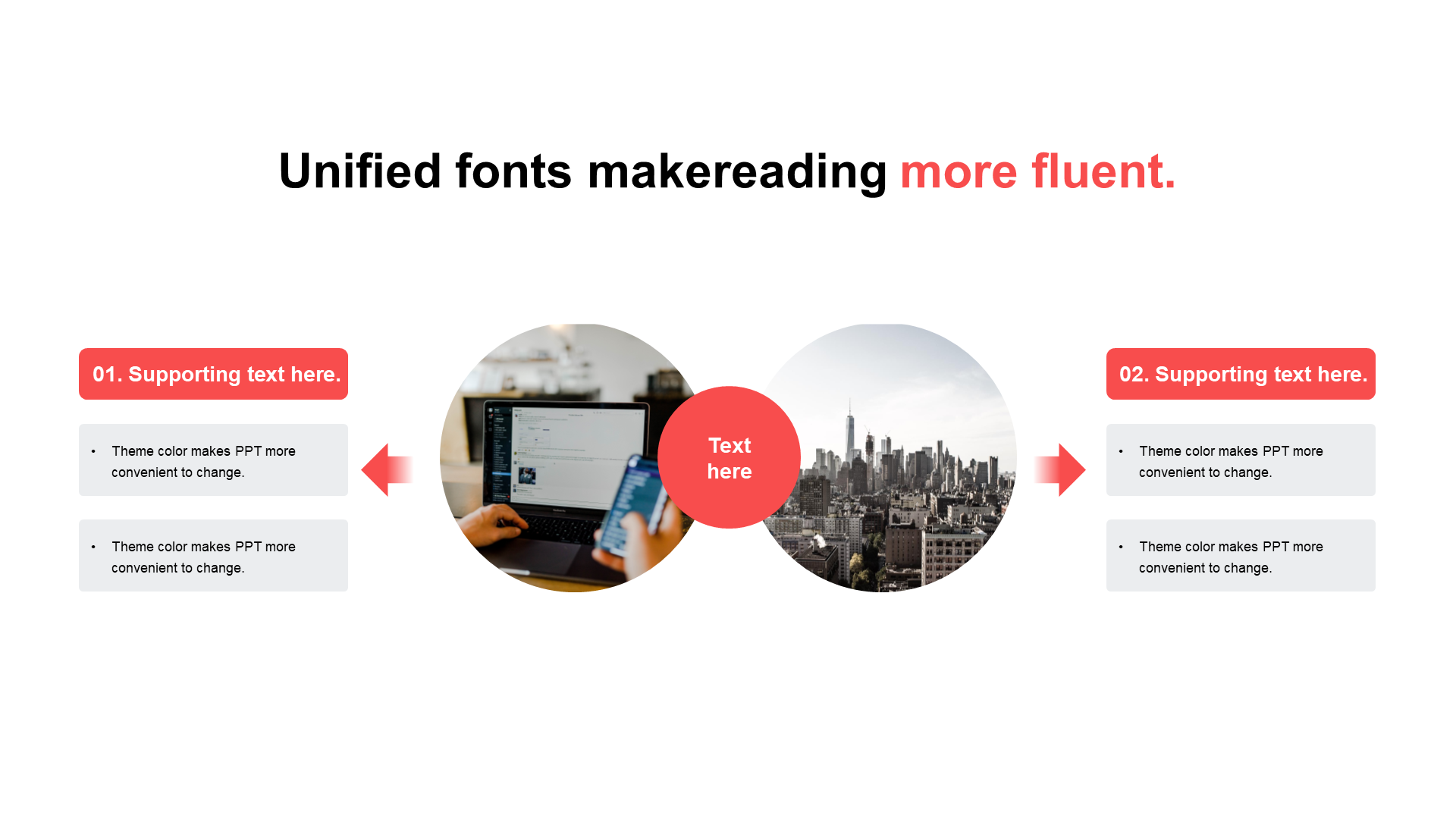 单色扁平PPT流程-iSlide