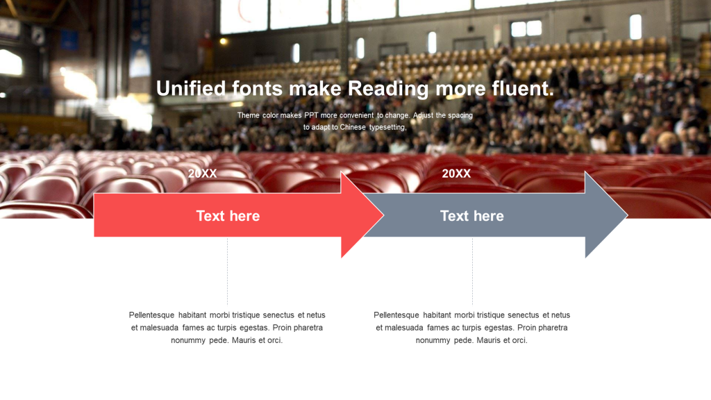 单色扁平PPT流程-iSlide