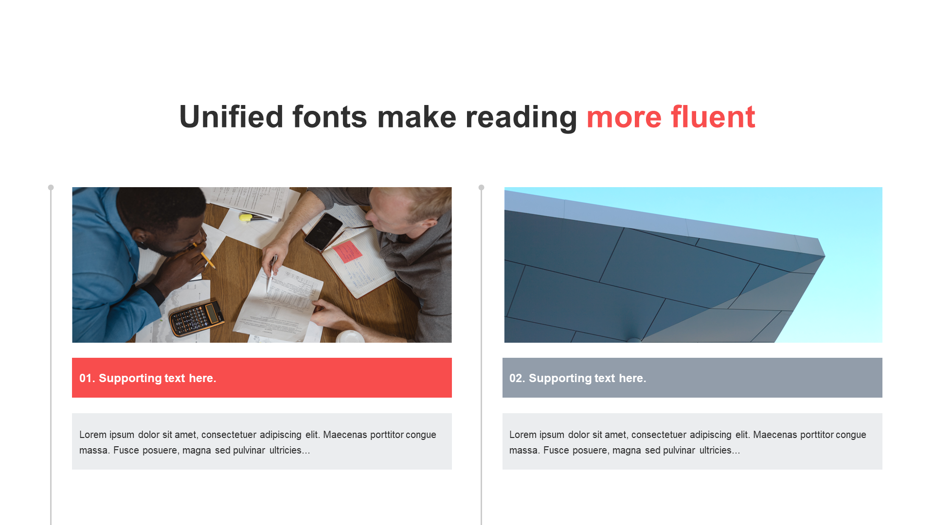 单色扁平PPT列表-iSlide