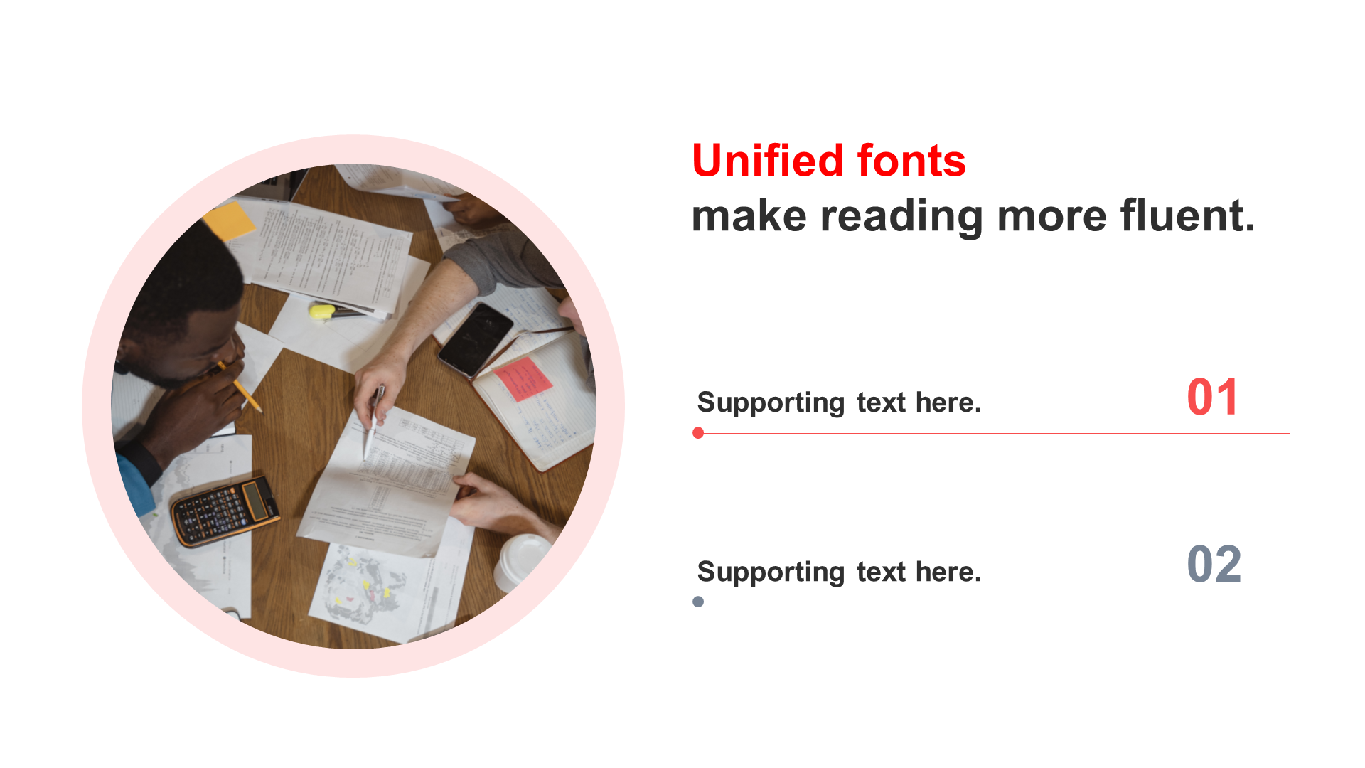 单色扁平PPT流程-iSlide