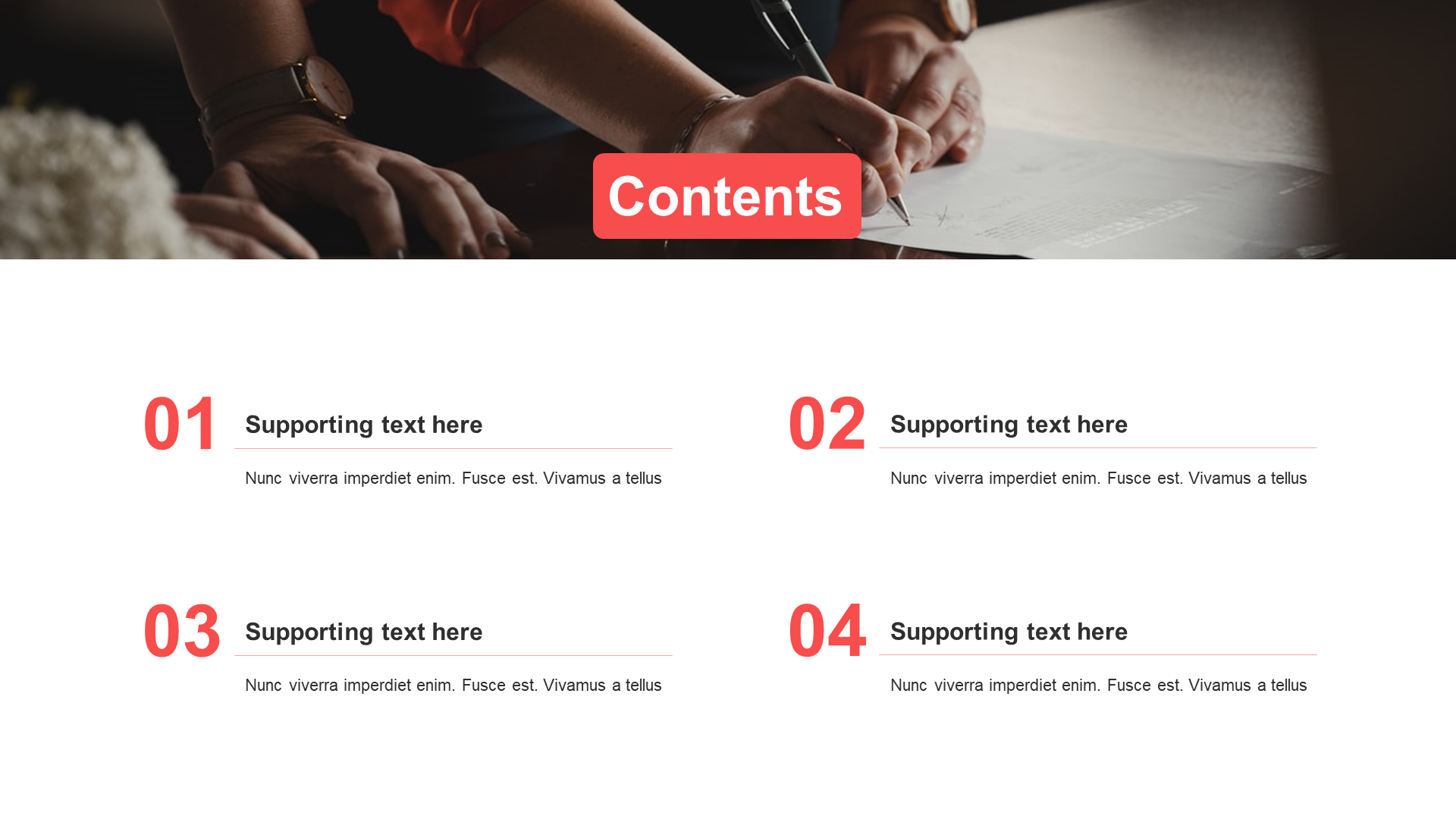 单色扁平PPT目录-iSlide