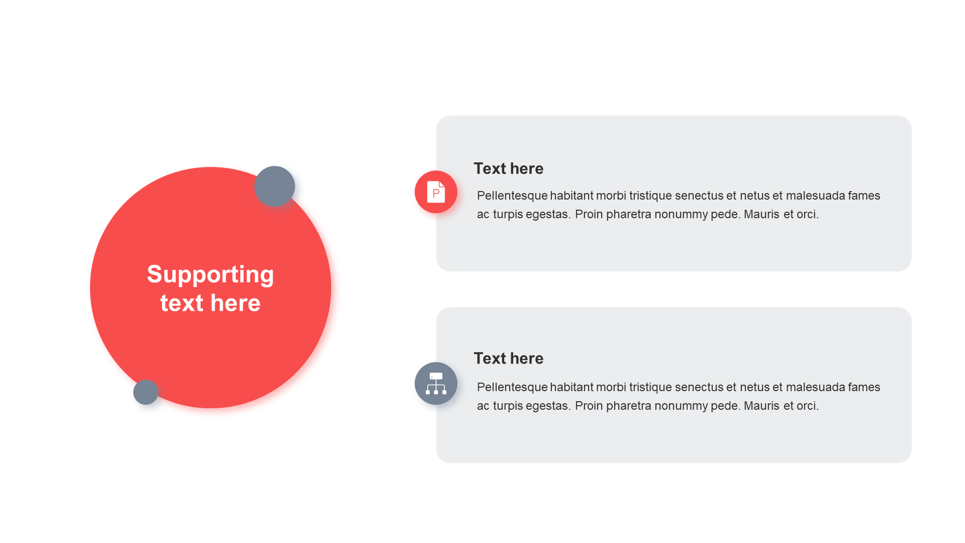 单色阴影PPT列表-iSlide