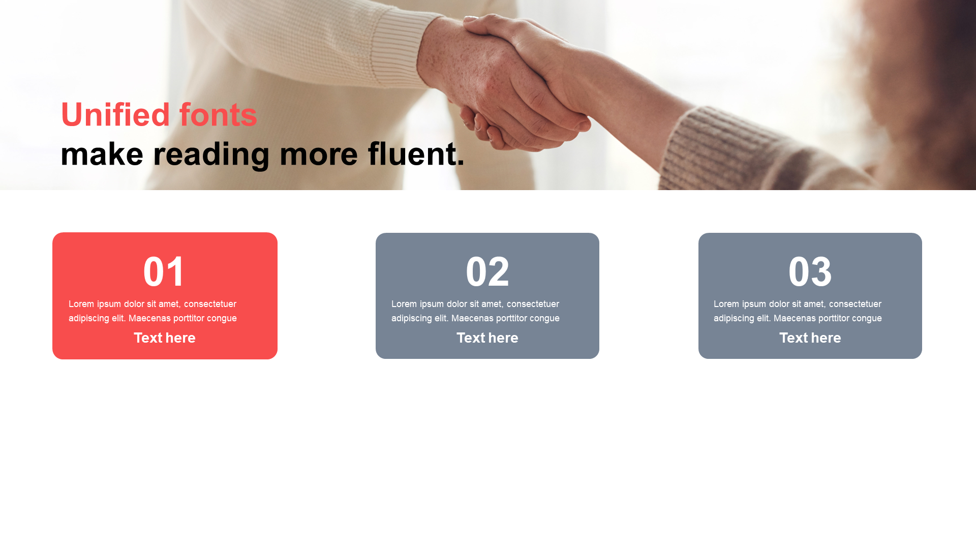 单色扁平PPT列表-iSlide