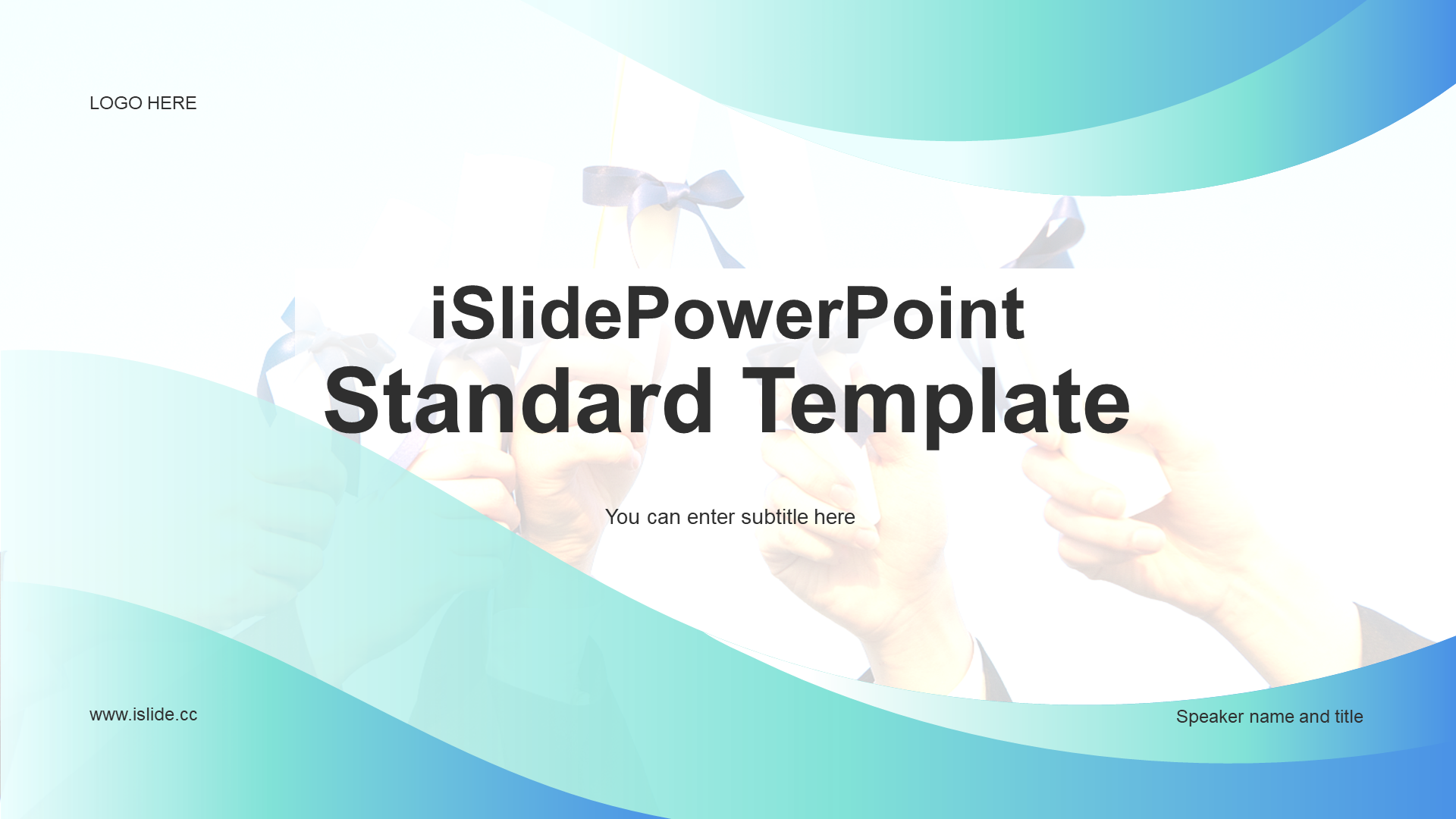 蓝色商务现代毕业答辩通用PPT-iSlide