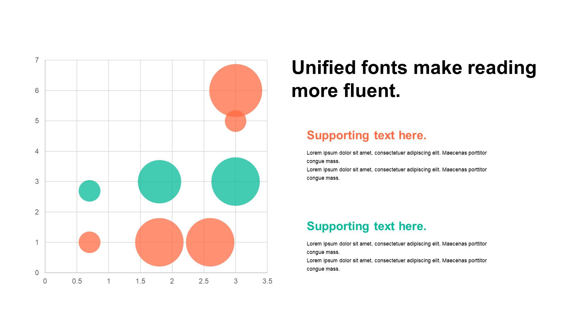 扁平PPT散点图-iSlide