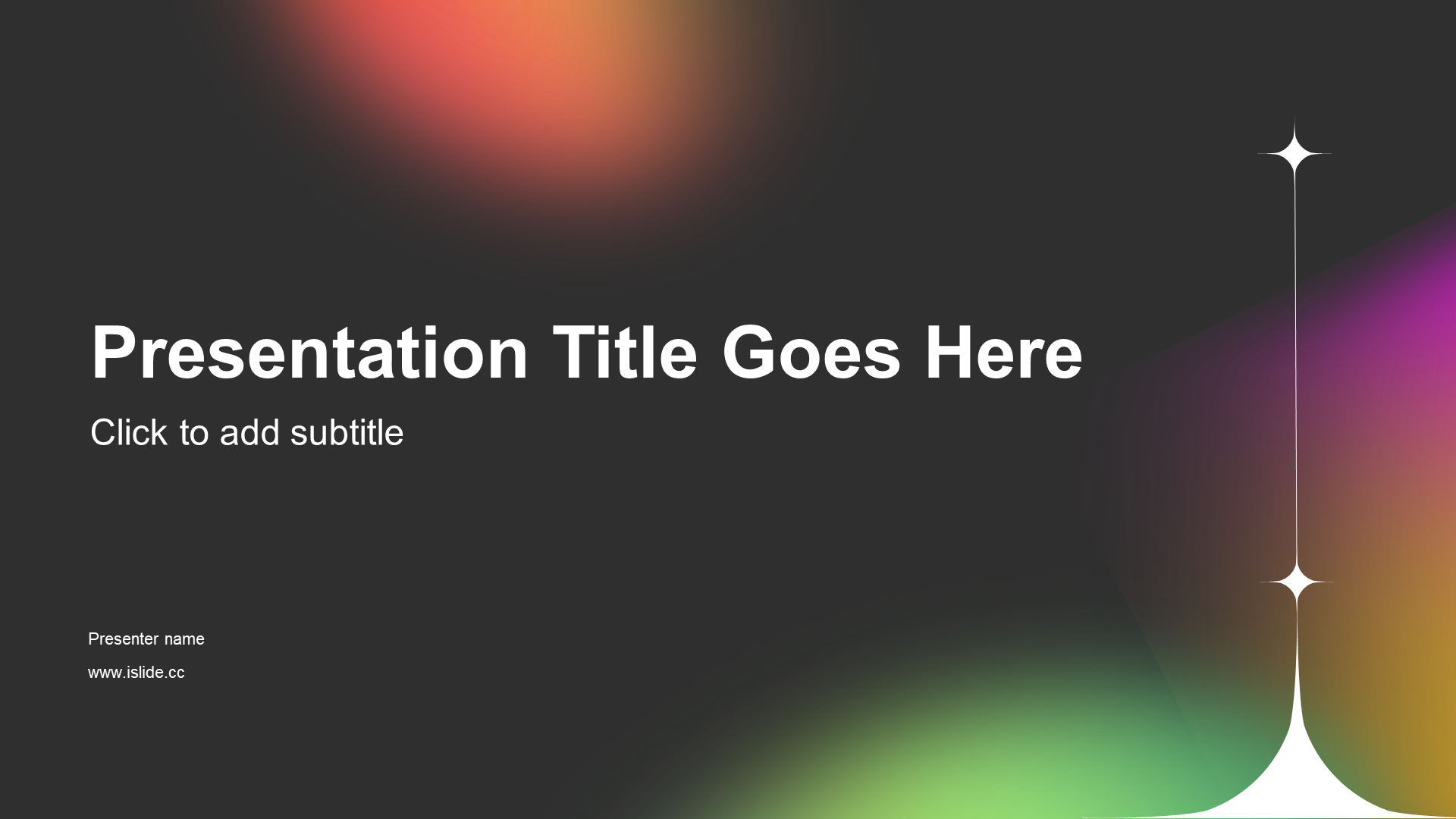 黑色简约扁平互联网PPT主题-iSlide