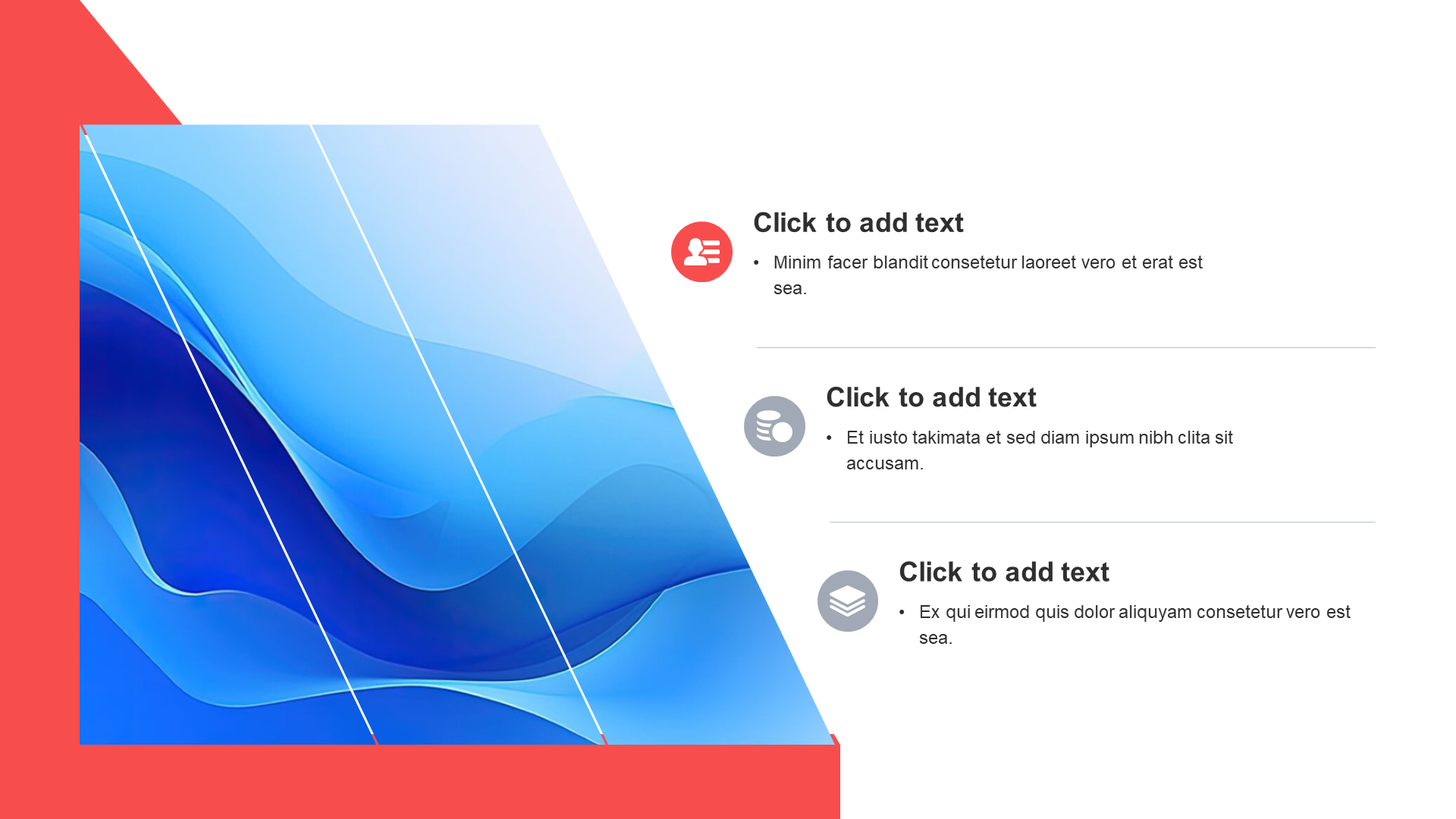 多色圆形扁平3项PPT列表-iSlide