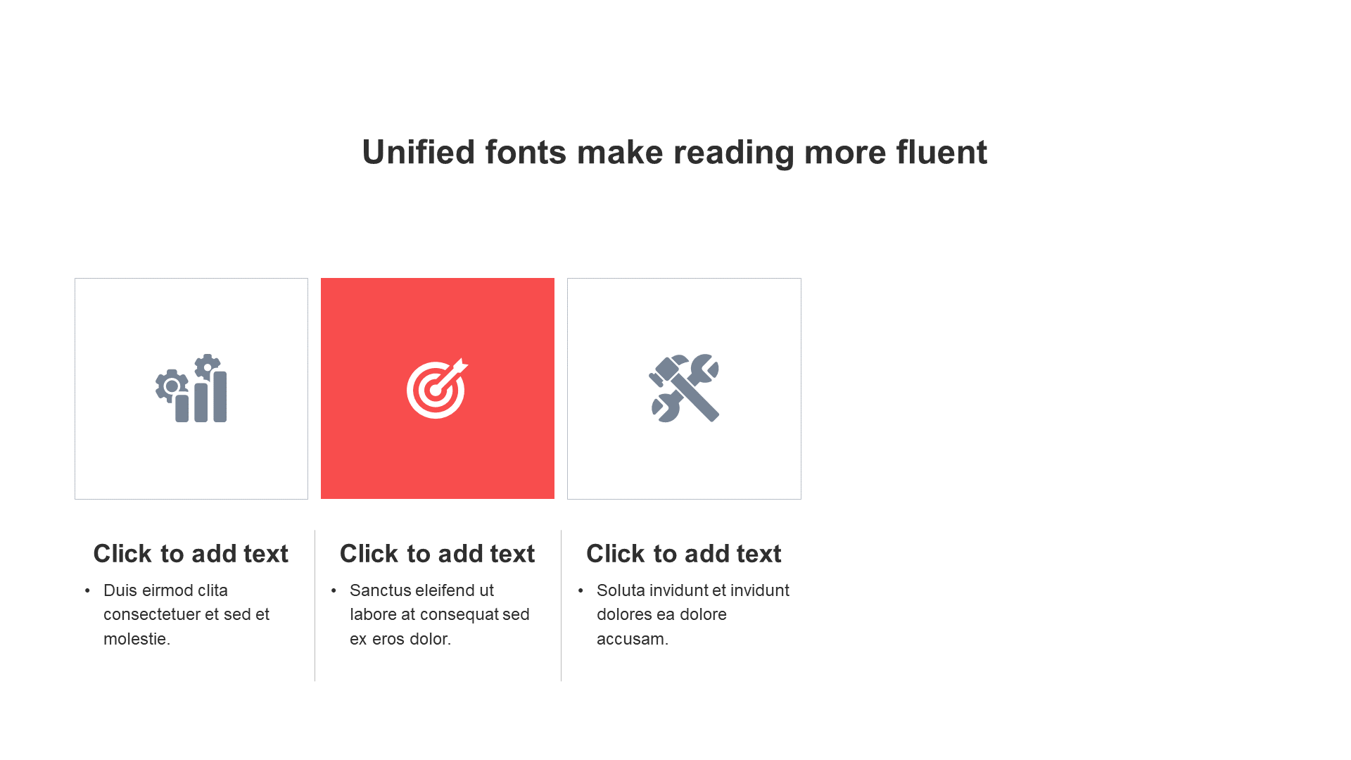多色矩形扁平3项PPT列表-iSlide