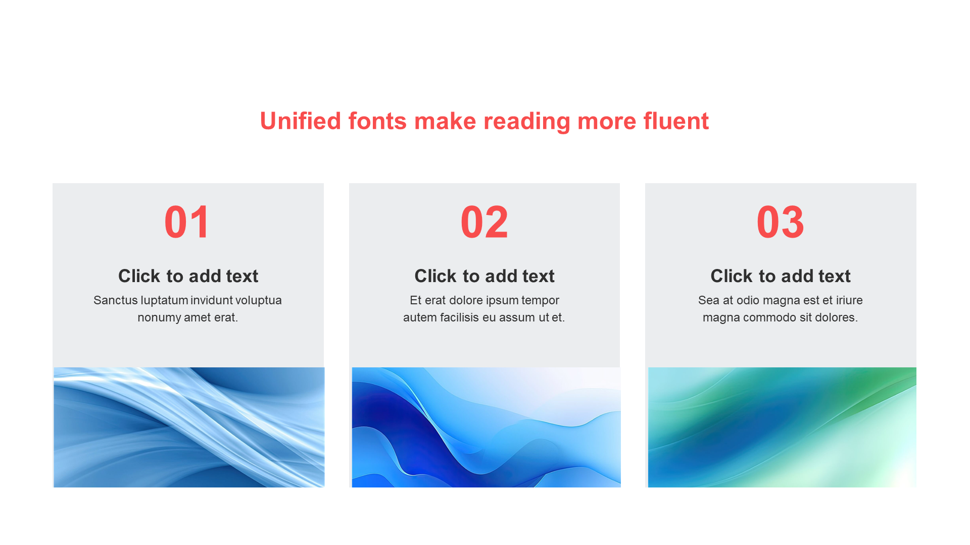 单色扁平3项PPT目录-iSlide