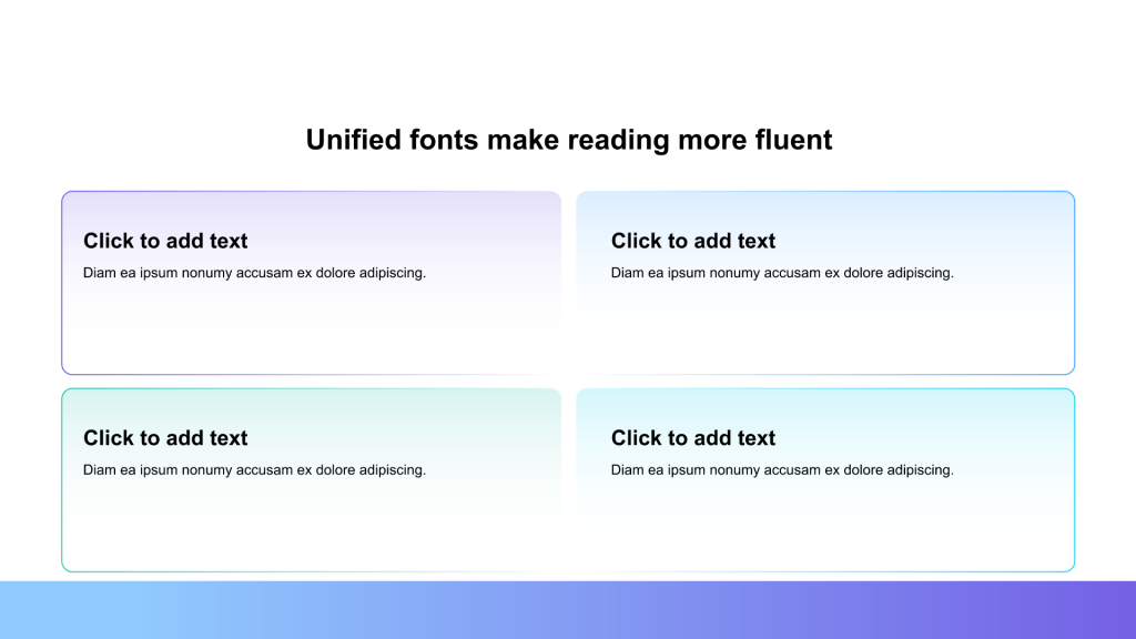 渐变纯文字PPT矩阵-iSlide