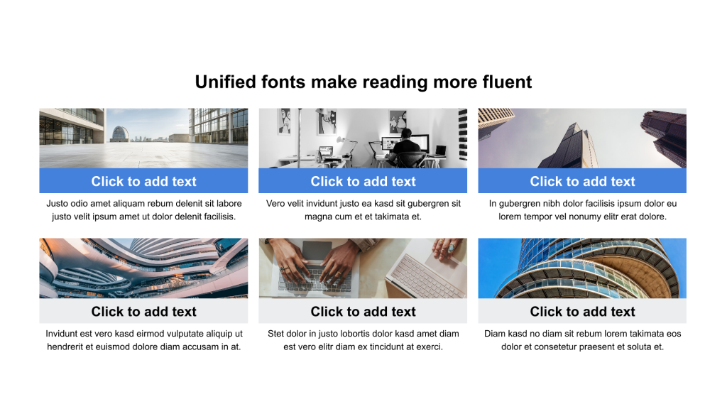 灰色矩形扁平6项PPT列表-iSlide
