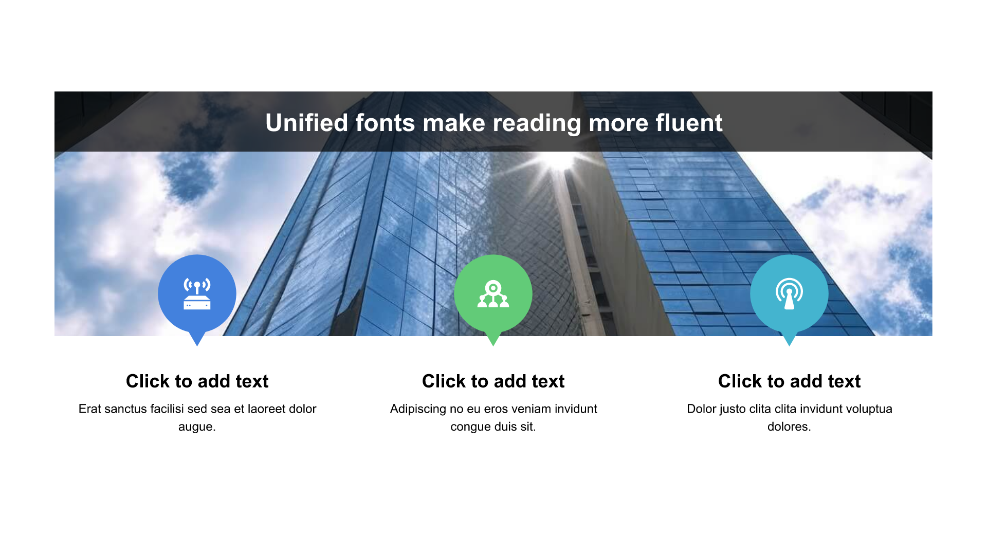 多色圆形扁平6项PPT列表-iSlide
