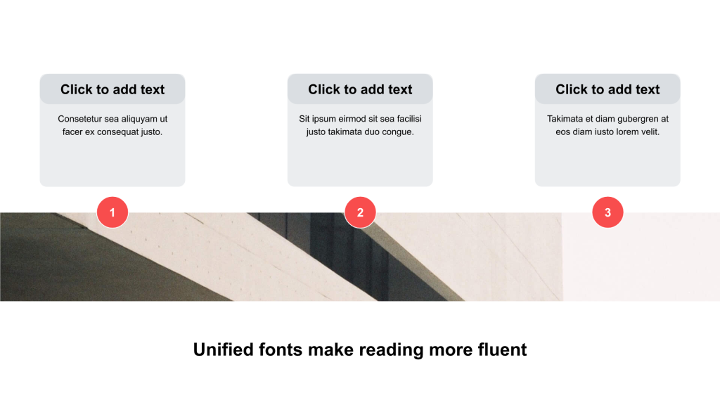 单色扁平3项PPT列表-iSlide