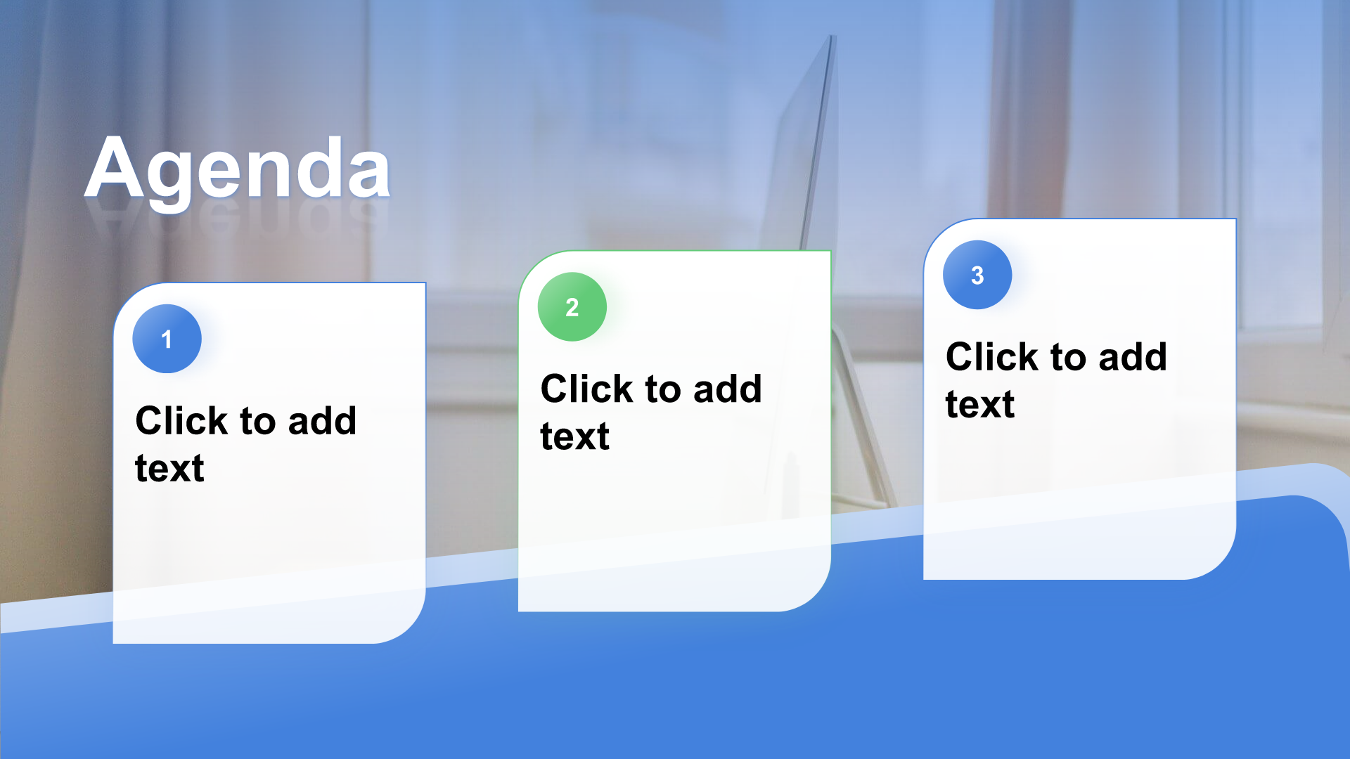 渐变包含图片占位PPT目录-iSlide