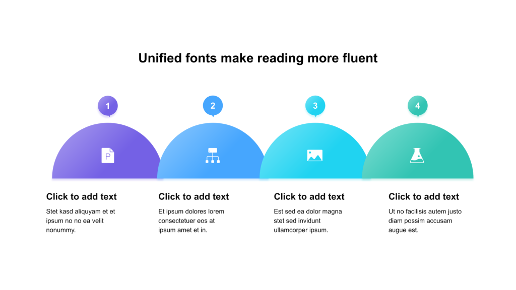 多色渐变3项PPT列表-iSlide