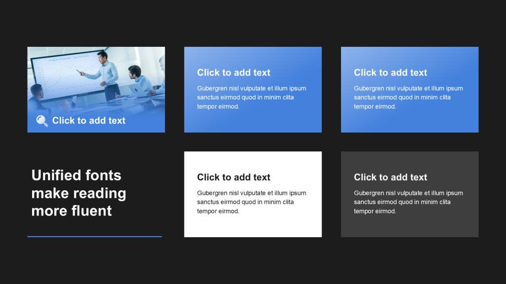 单色渐变PPT列表-iSlide