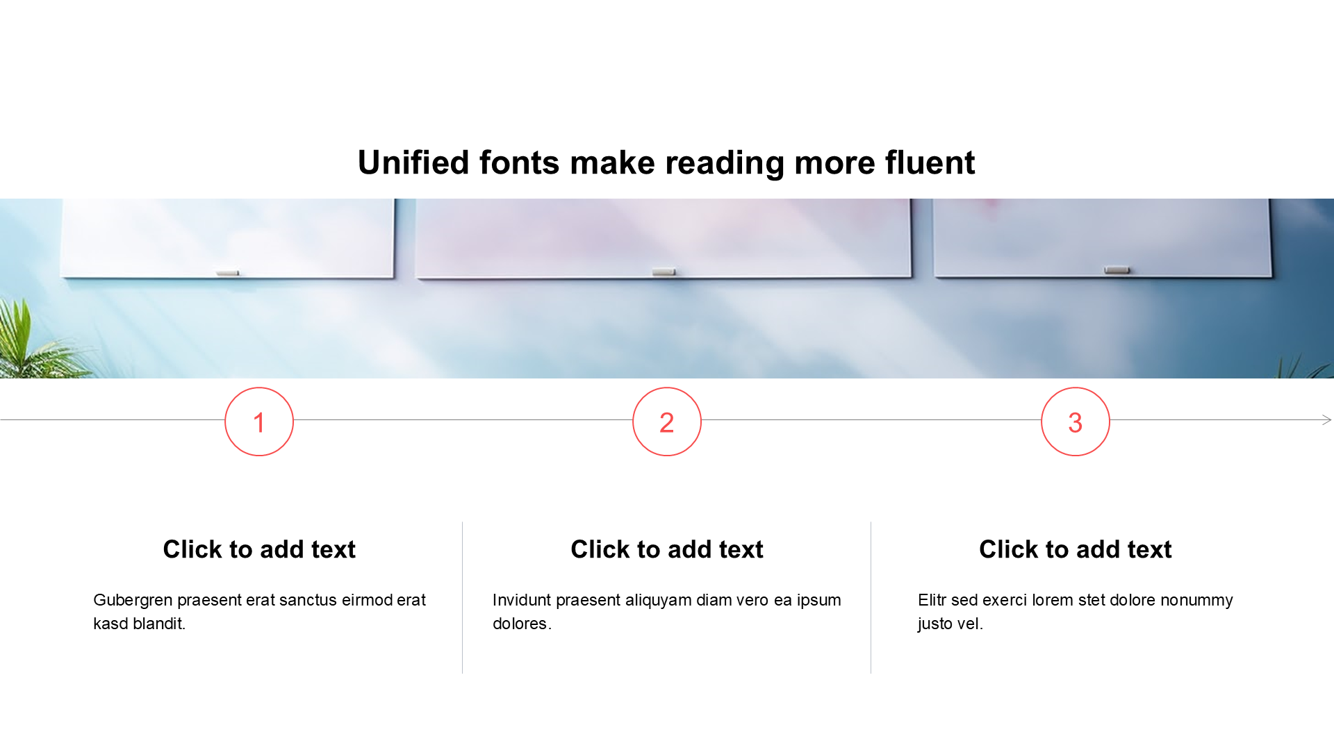 扁平包含图片占位PPT流程-iSlide